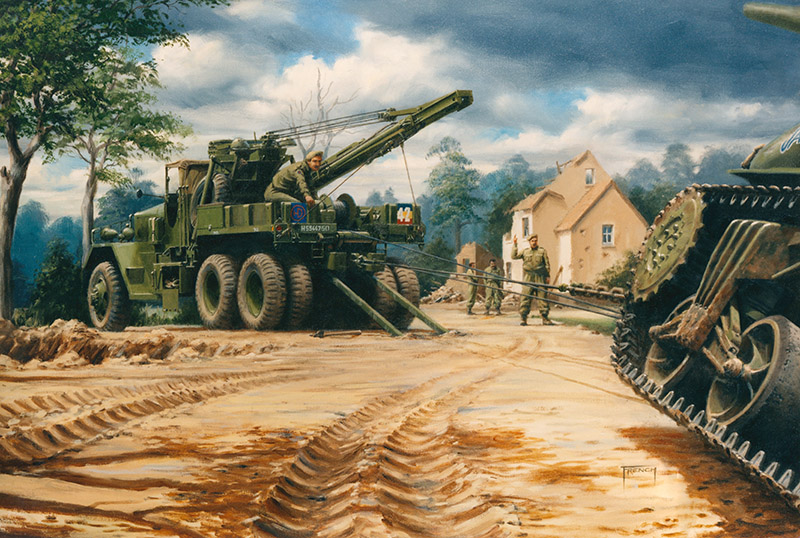 Recovery - Ward LaFrance wrecker of 51st Infantry Division